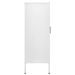 Mogou Storage Cabinet，Outdoor Kitchen Cabinets, Shoe Storage, Garden Patio Storage Cabinet Furniture Waterproof Tool Shed White 31.5"x13.8"x40" Steel