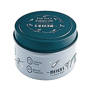 Mrs. Meyer's Scented Soy Tin Candle, 12 Hour Burn Time, Made with Soy Wax and Essential Oils, Snowdrop, 2.9 oz