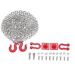 U Shaped Tow Hook, RC Tow Hook Chain for 1/10 Scale Rc Cars, Trailer Chain Metal Assemble Parts for Rc Climbing Crawler Car
