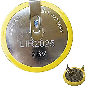 for 1996-2012 Remote Key FOB Battery LIR2025 (90 Degrees) Compatible with BMW Remote Case Shell fits 3 5 7 Series, M3 M5 M6 Z3 Z4 Z8 X3 E63 E38 E83 E53 E36 E85 (LX8FZV LX8 FZV) – with Instructions
