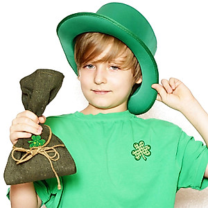 1500 Pcs St. Patrick's Day Shamrock Sticker Irish Roll Self Adhesive Stickers Labels Shamrock Decals for Envelope Seals Gift Box 1.5 Inch Clover Seal Decals for St. Patrick's Day Party Decorations