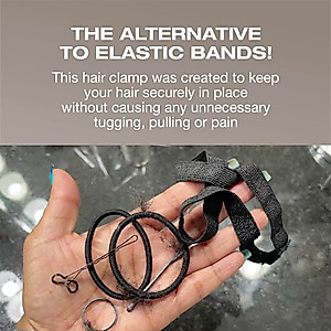 PuffCuff | Original 5” Hair Clamp | For All Natural, Curly, Kinky, Textured, Locs, and Braided Hair | Painless, Damage-Free Styling Tool Made Specifically for Big Hair | Black | 1 Piece