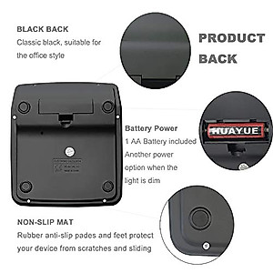 Calculator, BESTWYA Dual Power Handheld Desk Calculator with 12 Digit Large LCD Display Big Sensitive Button (1 Black & 1 Silver)