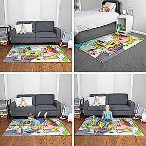 Franco Kids Room Non Slip Area Rug, 69 in x 52 in, Spongebob Squarepants