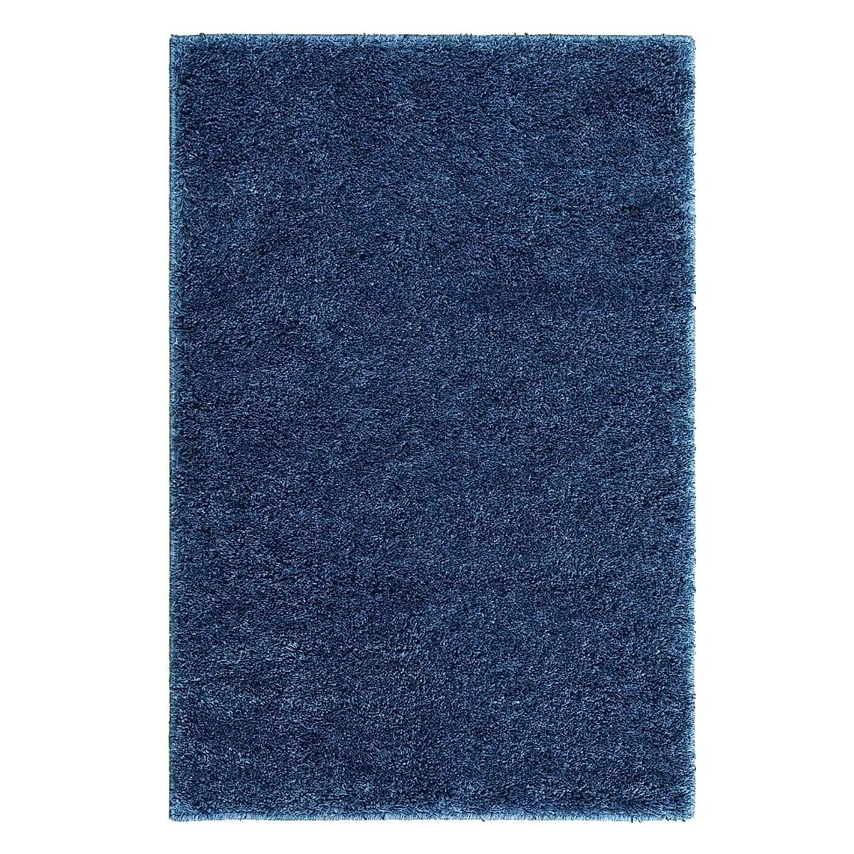 WESTLOOM Area Rug 9x12 Indoor Modern Plush Area RugSolid Shag Area Rug Non Slip Non Shedding Thick Rug for Living Room Bedroom Home Decor, Navy