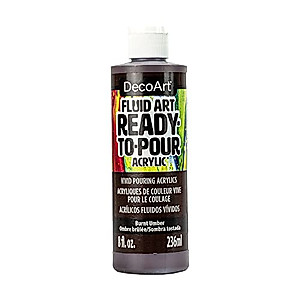 Deco Art DecoArt FluidArt Ready-To-Pour Acrylic Paint 8oz-Burnt Umber