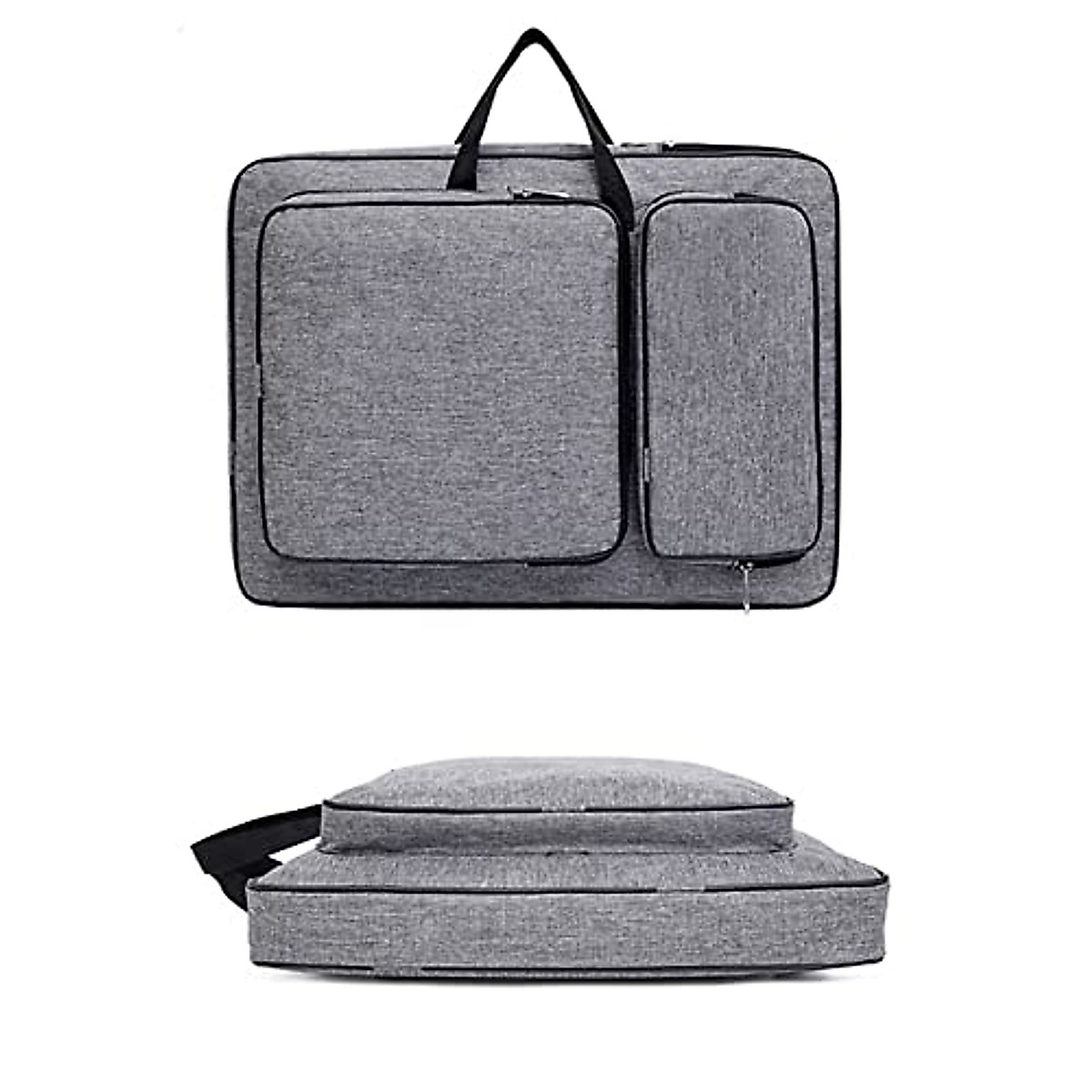 8K Waterproof Artist Portfolio Case Art Portfolio Carry Case Bag Drawing Painting Sketching Boards Bag Adjustable Artist Shoulder Bag with Zipper and Handles Art Supplies Storage Bag