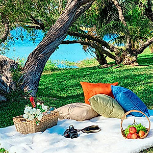 Microtex innovation- Set of 2 Throw Pillows with Stuffing Included, 18x18 Bed Pillows, Filled Embroidered Accent Cushions for Home Décor, Filling 100% Polyester Fiber, Made in USA (Brown)