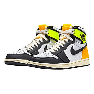 Jordan Men's 1 Retro High OG Volt Gold White/Black-Volt (555088 118) - 9