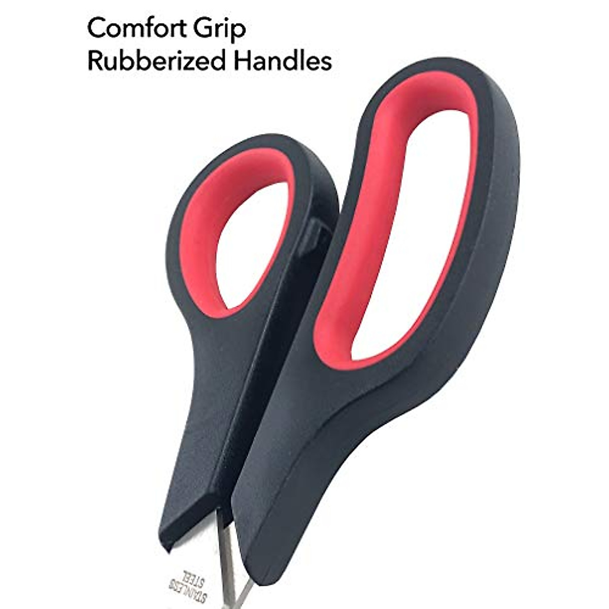 Clipco Stainless Steel Scissors with Ergonomic Handle (Pack of 30)