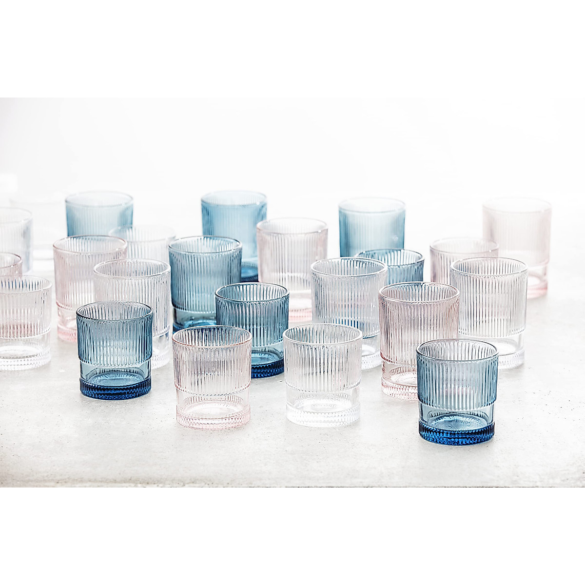 Fortessa NoHo Collection Set of 4 Cocktail Glass, 4 Count (Pack of 1), Pink