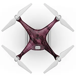 Design Skinz Design Skinz Black & Pink Marble Swirl V1 Full-Body Wrap Decal Skin-Kit Compatible with The Drone DJI Inspire 2