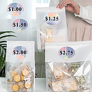 Holographic Vending Machine Price Labels Soda Snack $1.00 $1.25 $1.50 $1.75 $2.00 $2.50-3/4 x 1 Inch Vending Machine Labels Sales Stickers for Business 720 Pcs