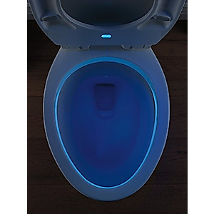 Delta Faucet 813902-N-WH Sanborne Elongated Nightlight Toilet Seat with Slow Close and Quick-Release, White