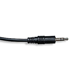Cablelera 3.5mm Stereo M/1', 28AWG Audio Cable, Black (ZCUUFEMM-01)