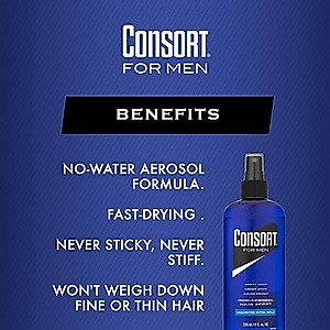 Consort Extra Hold Non-Aero Hair Spray Pump, Unscented, 8 Ounce