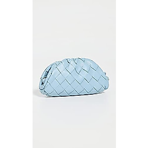 Bottega Veneta Women's Pre-Loved Mini Pouch Intrecciato, Blue, One Size