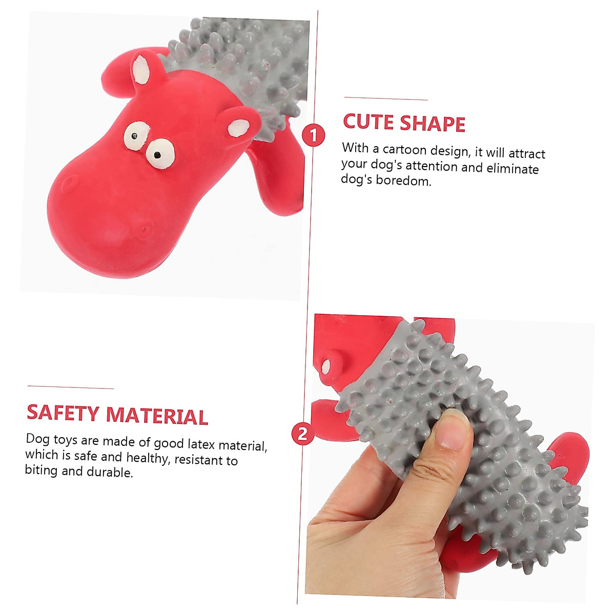 Sosoport Pet Latex Toys Teeth Cleaning Toy Dog Teething Toy Dog Chewing Toy Vocalizing Dental Care Toy Dog Supply Puppy Chewing Toy Adorable Dog Toy Puppy Toy Dog Chew Toy