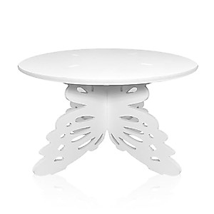 AOCEAN 12" Butterfly Cake Stand Butterfly PVC Cake Decorations with Engraved Butterflies Cake Stands for Dessert Table Wedding Birthday Party (1 Pcs)