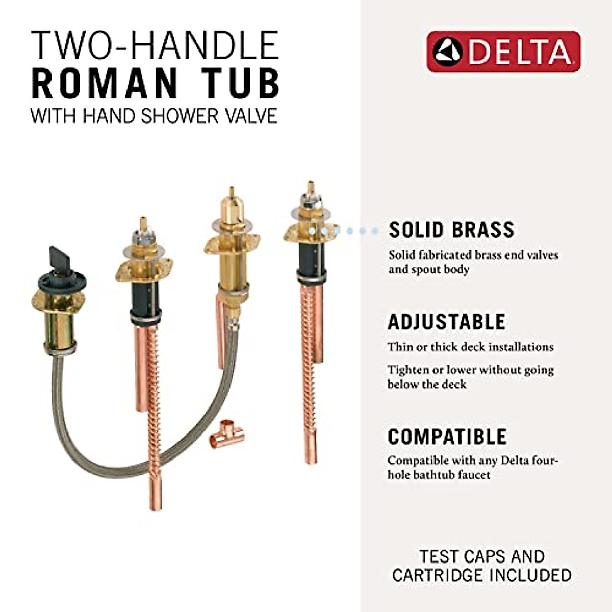 Delta Faucet Roman Tub Rough-In Valve for Delta 2-Handle Roman Tub Bath Faucets with Hand Showers R4707
