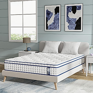 BedStory Queen Mattress, 14 Inch Medium Firm Hybrid Mattress in a Box, Cooling Gel-Infused Memory Foam with Individual Pocket Springs Motion Isolation, Fiberglass Free Mattress, Pressure Relief