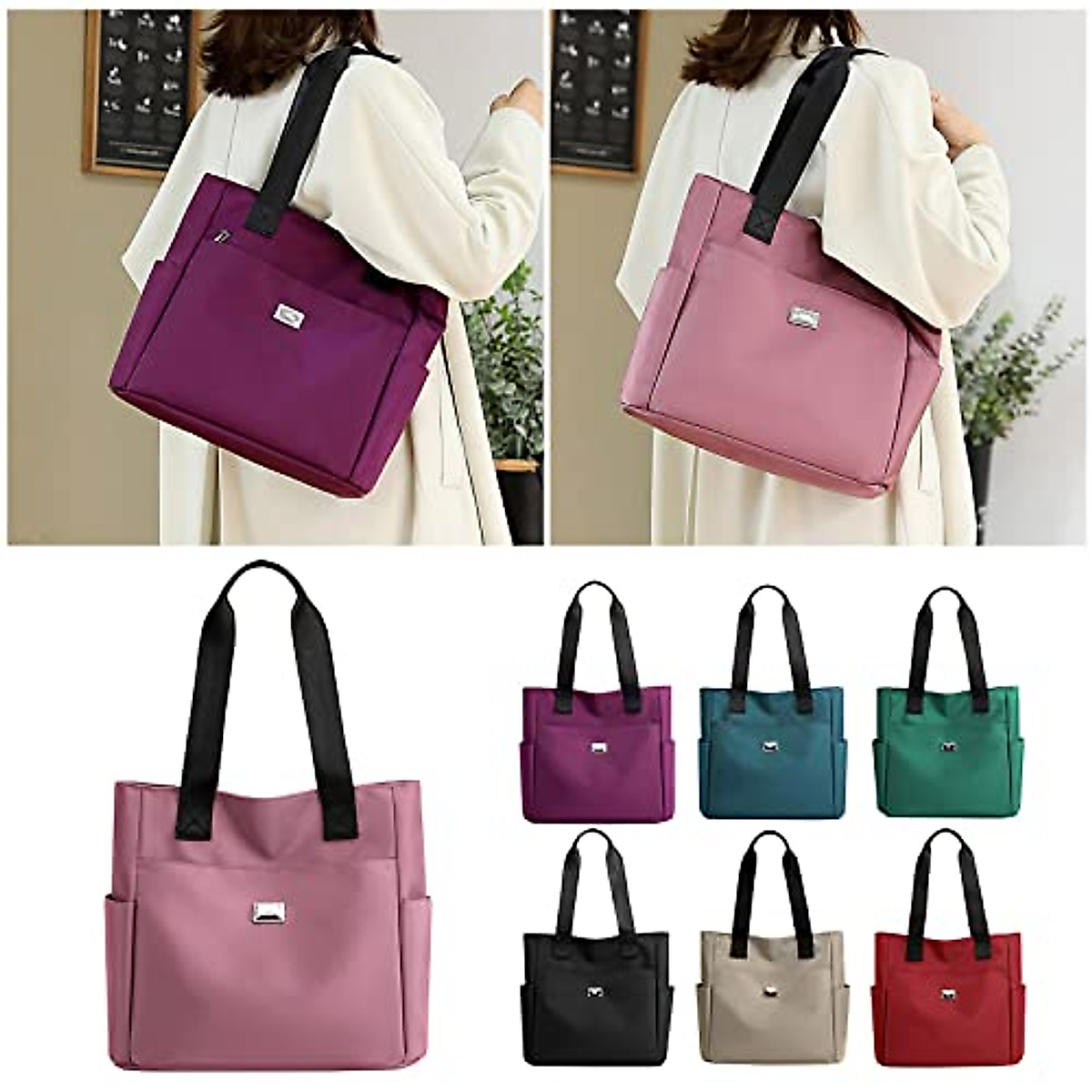 Women'S Single Shoulder Bag Shoulder Bag Messenger Bag Travel Sports Running Hiking 2023 Tote Bag High End Sense Bag Large Capacity Female Bag (Purple, 34x30x2cm)