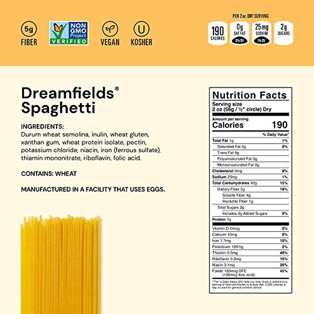 Dreamfields Healthy Pasta Living Spaghetti, 13.25-Ounce Boxes (Pack of 20)