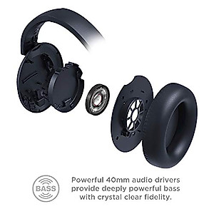 TCL ELIT400 Wireless On-Ear Hi-Res Noise Cancelling Bluetooth Headphones - Black (Renewed)