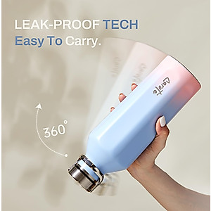 Carote CAROTE Insulated Water Bottles, Water Bottle with Lid, Standard Mouth Water Bottle with Flex Cap, 20Oz, Blue-Pink Gradient