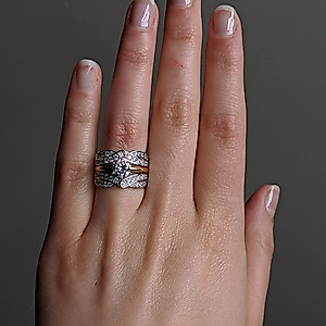 TwoBirch Sterling Silver Infinity Bypass Engagement Ring Guard With Cubic Zirconia (3/4 ct., Size 8)