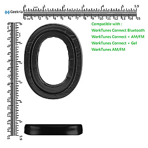 Geekria Sport Cooling-Gel Replacement Ear Pads for 3M WorkTunes Connect Peltor Sport Bull's Eye Ultimate Tactical 300 500 3M Pro-Grade Hearing Protector Headsets Ear Muffs Shooting Earmuff