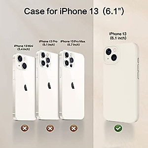BENTOBEN for iPhone 13 Case, Phone Case iPhone 13, Soft Silicone Gel Rubber Bumper Microfiber Lining Hard Back Shockproof Protective Phone Cover for iPhone 13 6.1", Antique White
