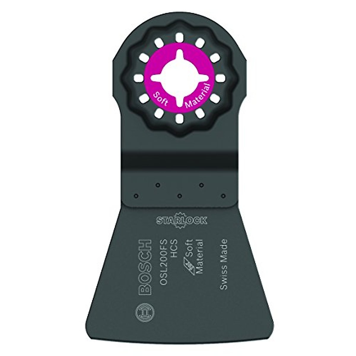 BOSCH OSL200FS 1-Piece 2 In. Starlock Oscillating Multi Tool Soft Materials High-Carbon Steel Flexible Scraper Blade for Removing Caulk and Sealants
