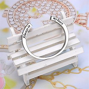 Cremation Urn Bracelet Engraved Always in My Heart Memorial Stainless Steel Waterproof bracelet