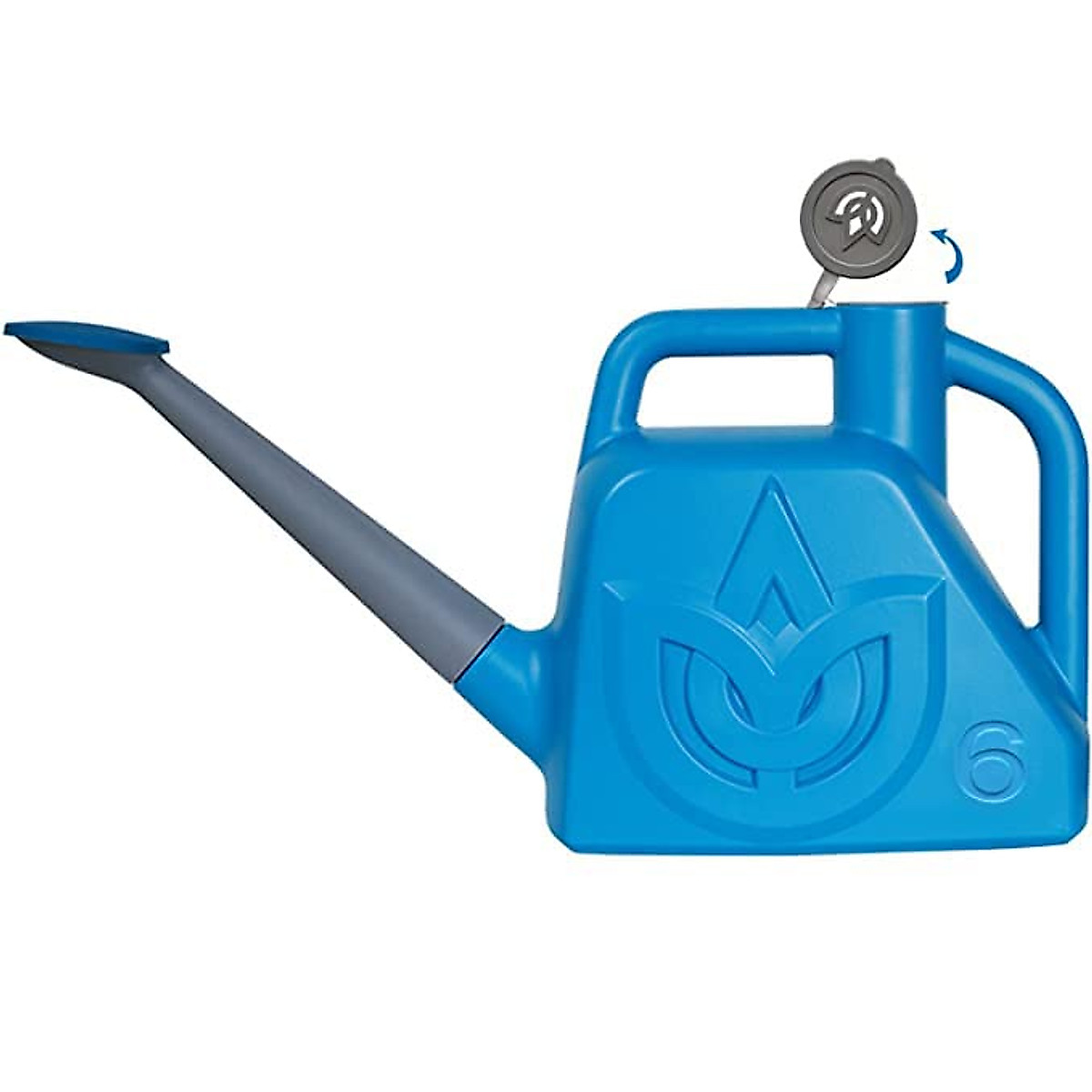 XXXFLOWER Watering Can Outdoor Plant Lightweight Deluxe 1.5 Gallon Plastic 6 L Resin Water Cans with Detachable Sprinkler Head Green Watering Pot for Office House Indoor Garden