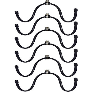 6 Pack—Wall Mount Wine/Towel Rack,Wall Mounted Flexible Adjustable Metal Wine Bottle & Glass Rack Holder | Home & Kitchen Décor | Storage Rack | Wall Mounted Shelves — Rubber protection （No scratches）