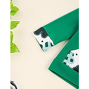 Baby Boy Girl St. Patrick's Day Clothes Four Leaf Clover Print Hoodie Sweatshirt and Pant St. Patrick's Day Outfits