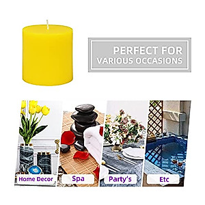 Zest Candle Pillar Candle, 3 by 3-Inch, Yellow