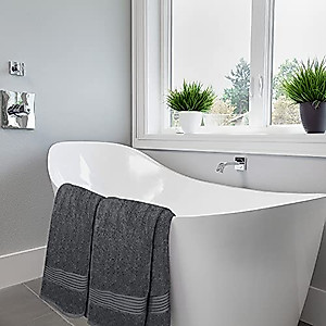 Utopia Towels 4 Piece Luxury Bath Towels Set, (27 x 54 Inches) 100% Ring Spun Cotton 600GSM, Lightweight and Highly Absorbent Quick Drying Towels for Bathroom, Gym, Spa, and Hotel (Grey)