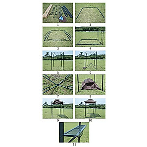 GOJOOASIS Barbecue Grill Gazebo Outdoor 2-Tier BBQ Canopy Tent Coffee Shelter 8-Feet