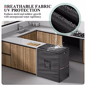 Fentiff Deep Freezer Cover, Waterproof Dustproof Chest Freezer Cover, Freezer Covers for Outside 7.0 Cubic Feet Chest Freezer All Season Protection, Top with Zipper to Open(40"L X 25"W X 35"H)