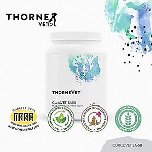 ThorneVet CurcuVET-SA50 – Joint, Muscle, Liver & GI Support for Small Dogs & Cats, 90 Soft Chews