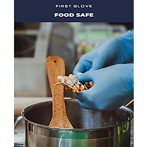 FIRST GLOVE Volt Small 100 Ct. 6 Mil Blue Nitrile Disposable Gloves - Food Safe Disposable Gloves, Disposable Cleaning Gloves, Micro Textured Gloves for Enhanced Grip, Latex Free Gloves