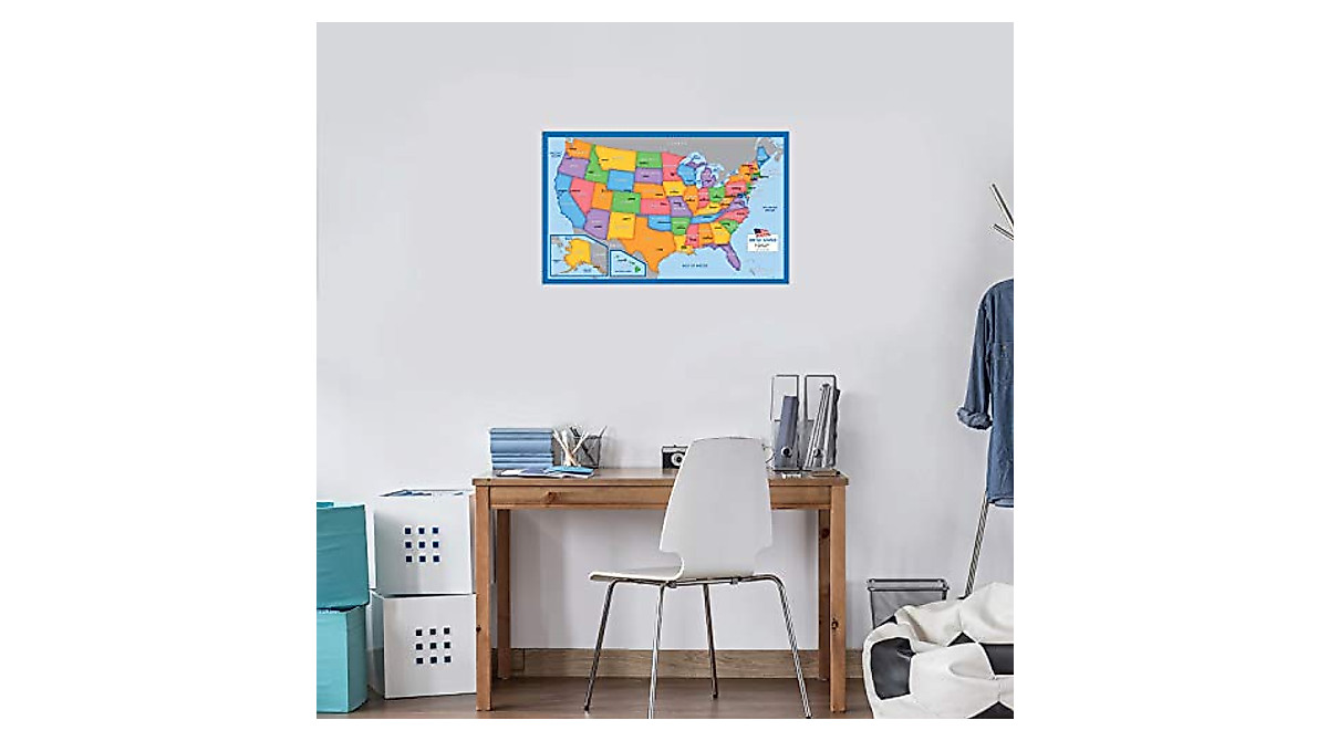 Palace Learning USA Map Posters - 2 Pack for Kids