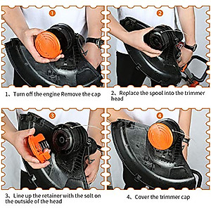 Generep Weed Eater String Trimmer Line - Compatible with Black and Decker String Trimmer/Edger, AF-100, 4-Pack