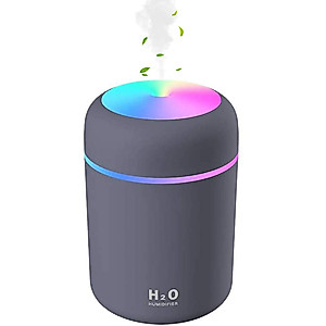 Cool Mini Humidifier, USB Personal Desktop Colorful Cool Mist Humidifiers for Bedroom, Car, Office, etc. Auto Shut-Off, 2 Adjustable Mist Modes, Super Quiet (Navy)