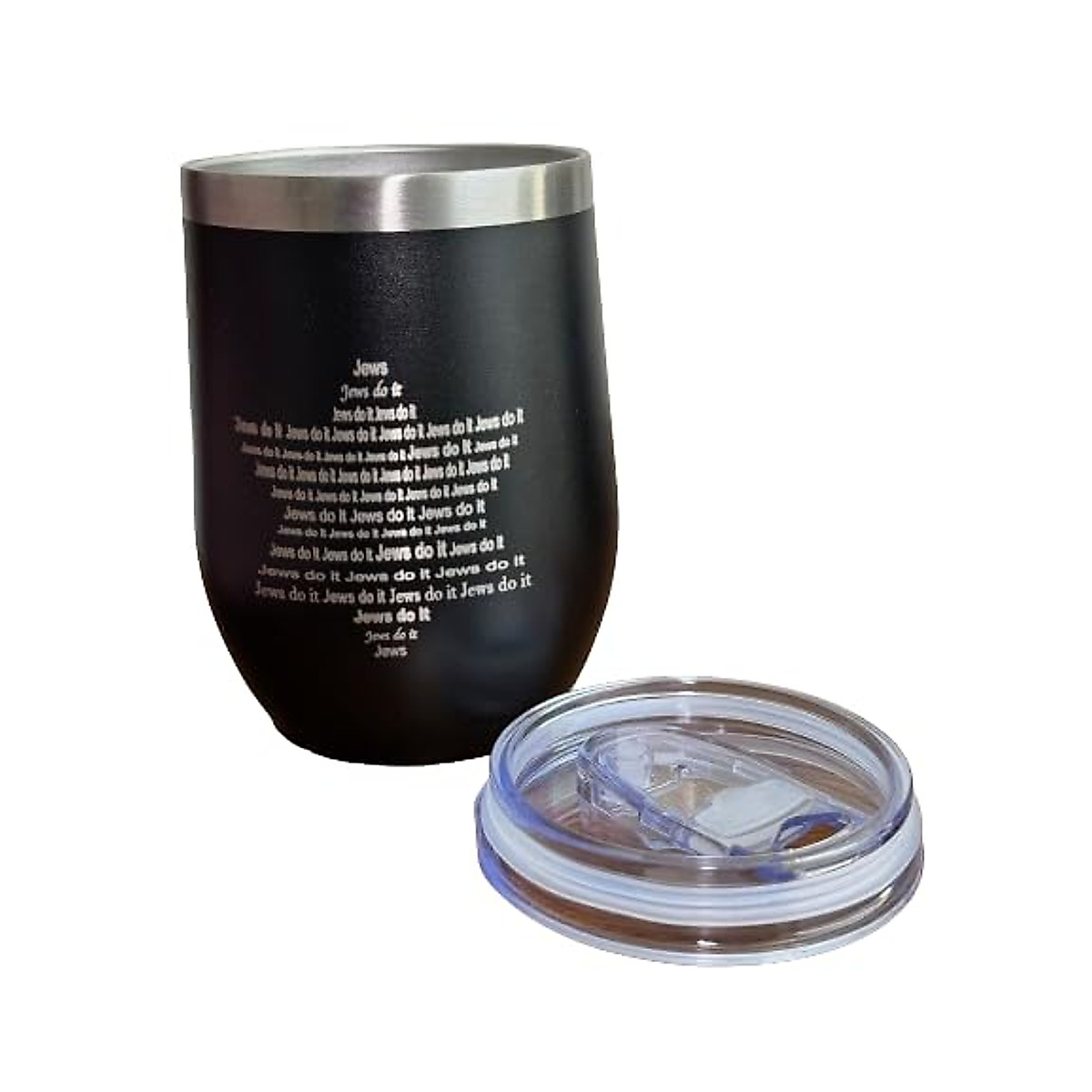 Immerse yourself in the artistry of precision laser engraving, showcasing a heartfelt message of support for Israel and the Jewish community tumbler. (Black B - Together)
