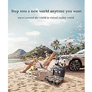 3D VR Glasses Virtual Reality Headset Goggles w/ Headphones for iPhone 14 13 12 11 Pro XR XS X 8 7 6S 6 Plus Samsung Galaxy S10 S9 S8 S7 S6 Edge + BLU Advance 5.2 A4 Vivo Go Dash XL X8 etc, Black