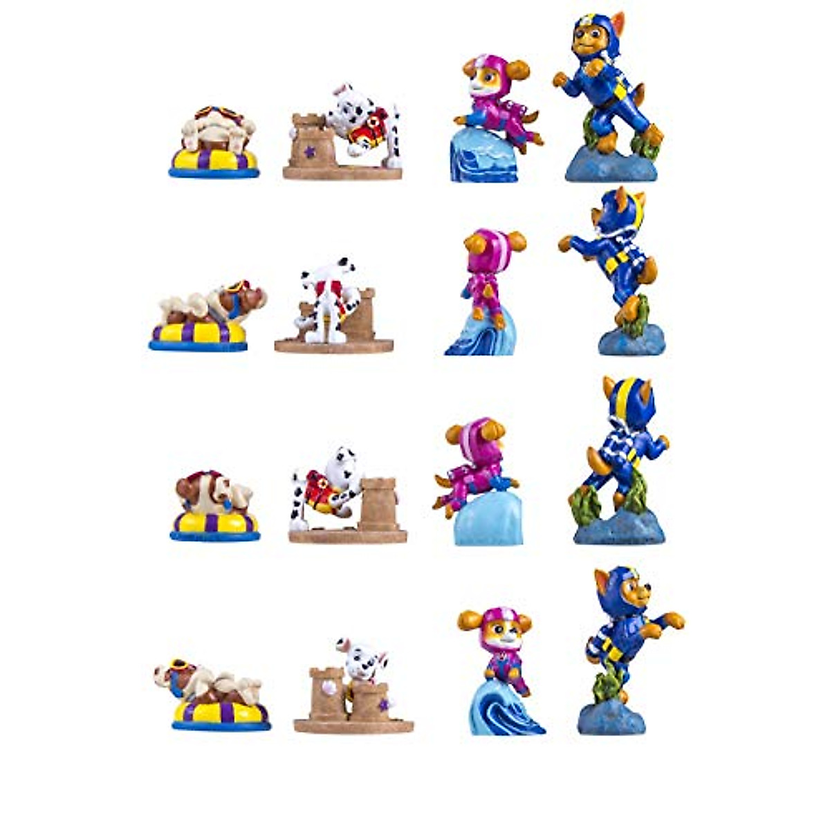 Penn-Plax Paw Patrol Aquarium Ornament Bundle – Includes Chase, Marshall, Rubble, and Skye – 4 Pieces – Mini