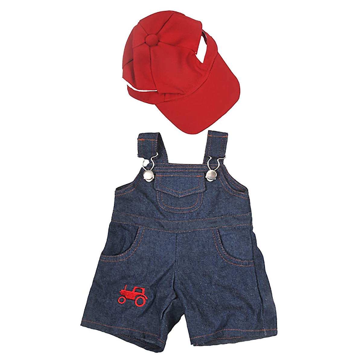 Farmer Outfit with Cap Outfit Teddy Bear Clothes Fits Most 14" - 18" Build-A-Bear and Make Your Own Stuffed Animals